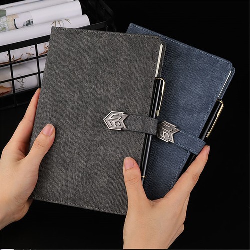 A5/B5 PU Leather Cover Journals Vintage Notebook Lined Paper Diary ...