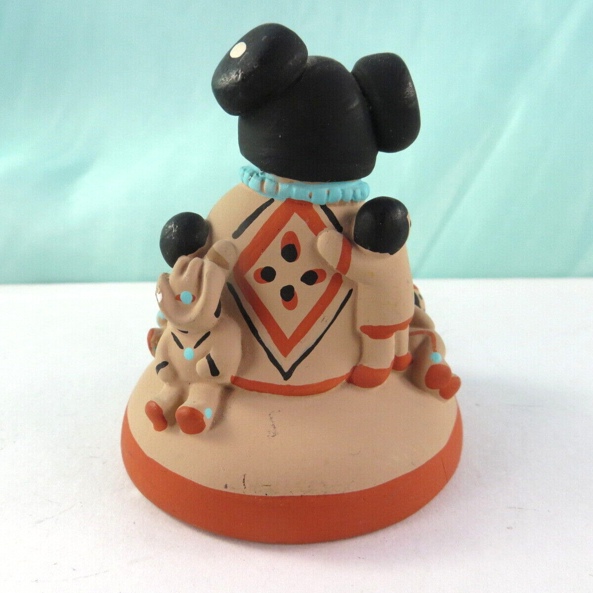Southwest Native American Pottery Figurine Woman Mama & Babies Figure ...