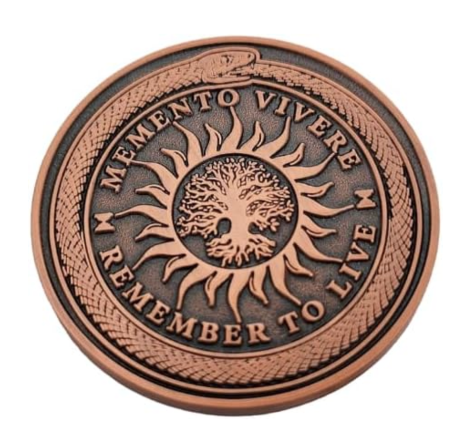 Memento Mori Coin Stoic Coins Momento Mori Medallion Skull Coin ...