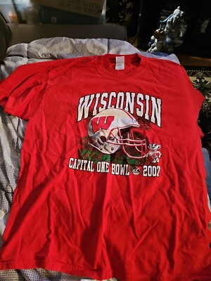 Wisconsin badger's capital one bowl two thousand seven xl shirt | eBay