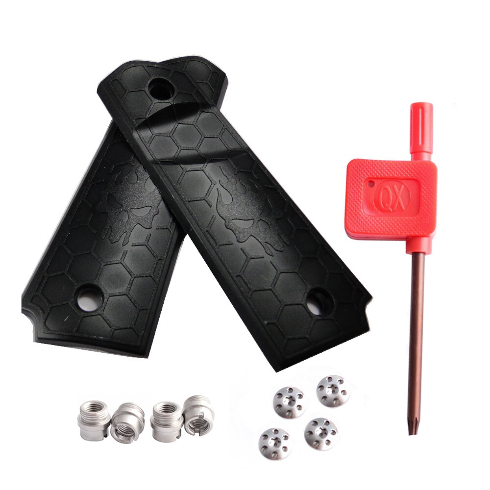 1911 Hand Grips Black Poly Demon Grips | eBay