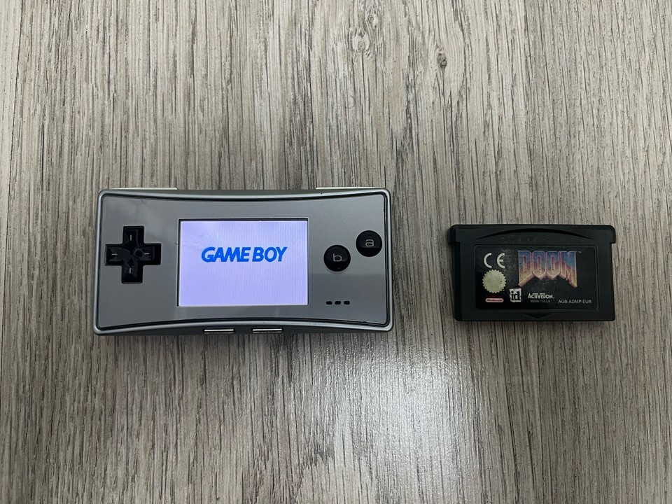 Nintendo Gameboy Micro SILVER + DOOM | eBay UK