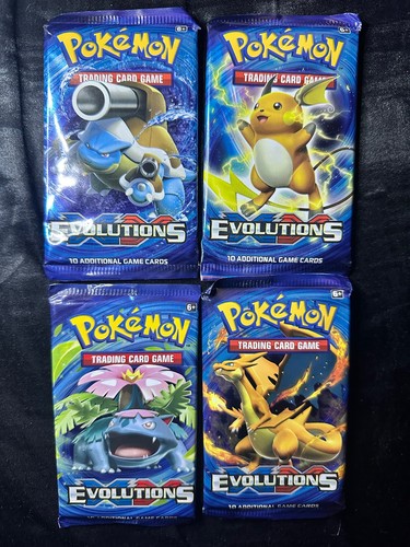 4 2016 Pokémon XY Evolutions Pack Bundle (Lot of 4 Packs) | eBay