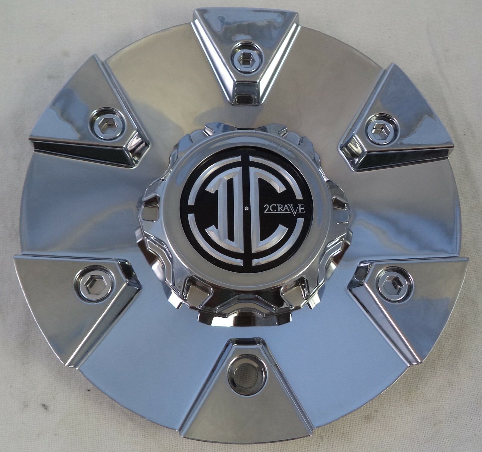 2 Crave Wheels Flat Black Custom Wheel Center Caps Set of 4 ...