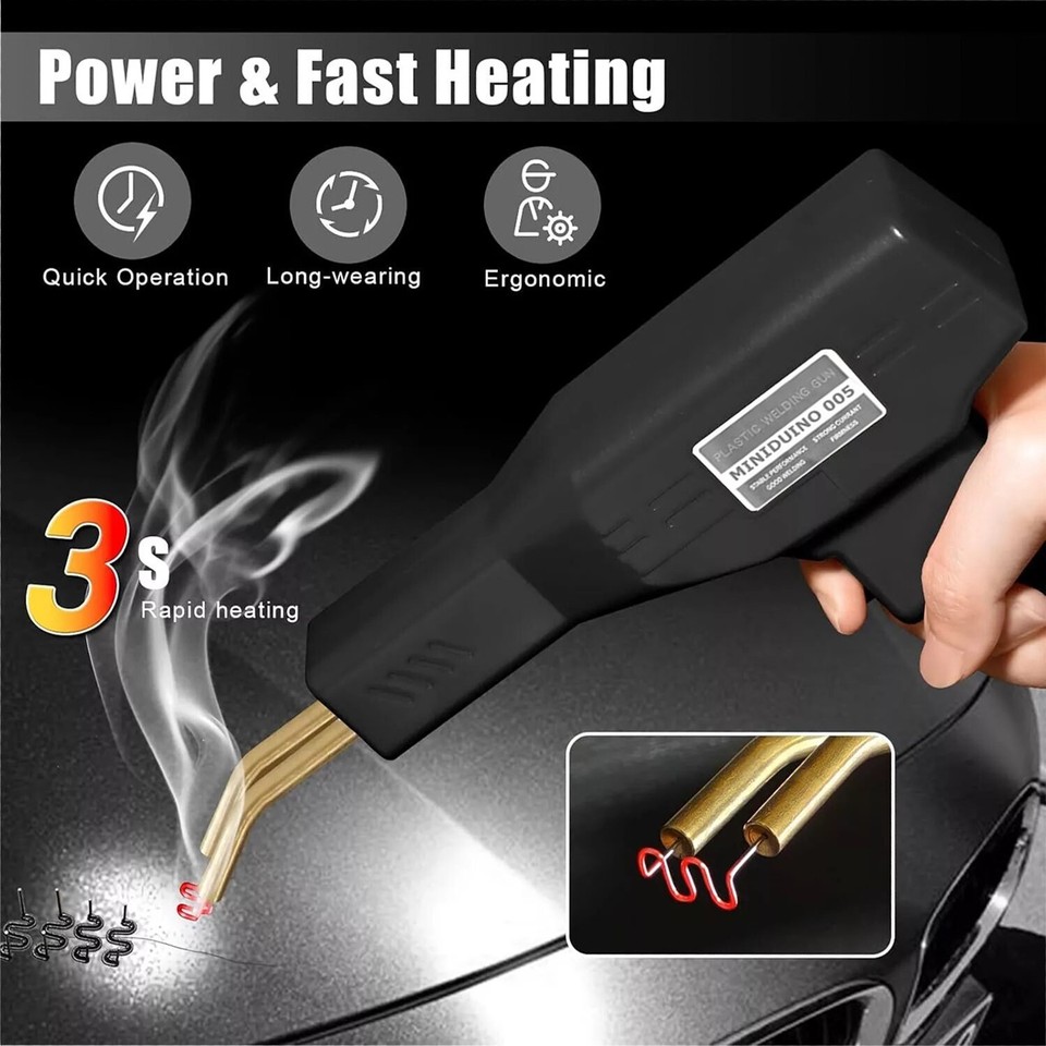 Hot Stapler Car Bumper Fender Fairing Welder Gun Plastic Repair Kit ...