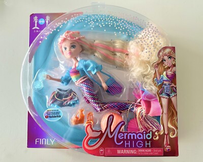 Mermaid High Doll Finly Rainbow Top Multicoloured Tail Spinmaster 2021 ...