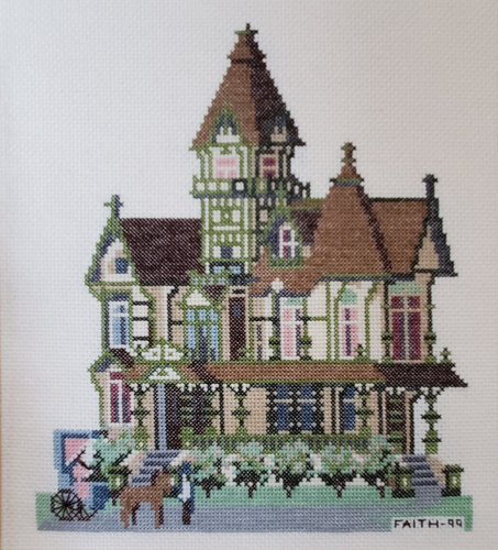 Victorian Carson Mansion Debbie Patrick Finished Needlework Cross ...