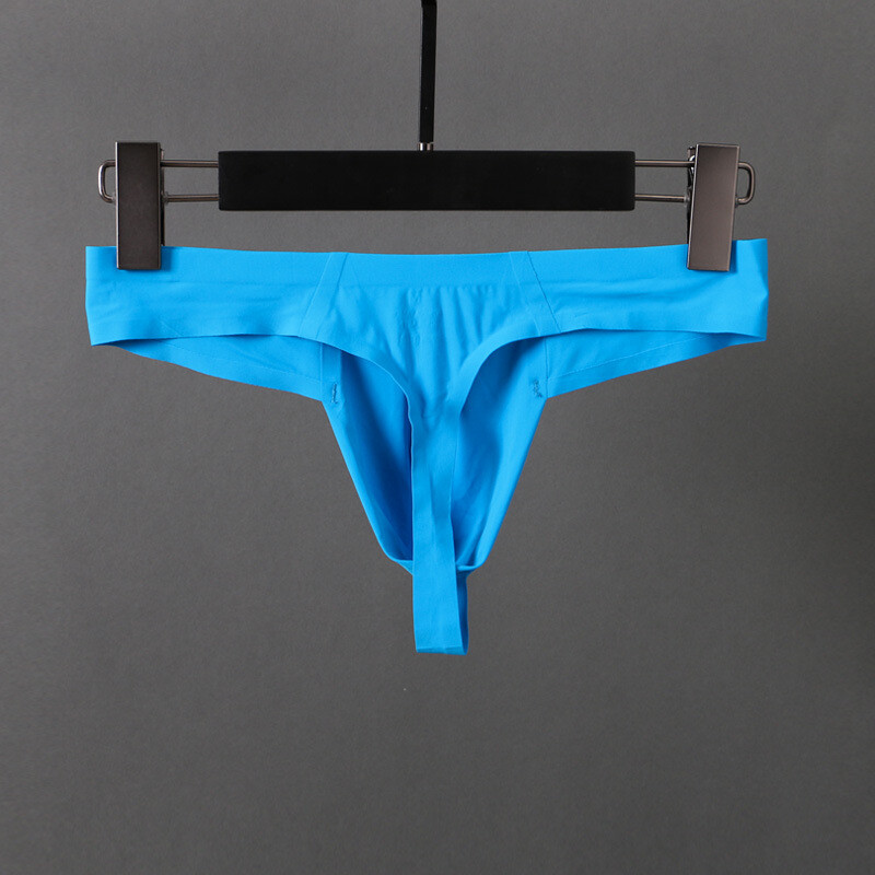 Men's Sexy Thongs G Strings Ice Silk Seamless Underwear Low Waist T ...