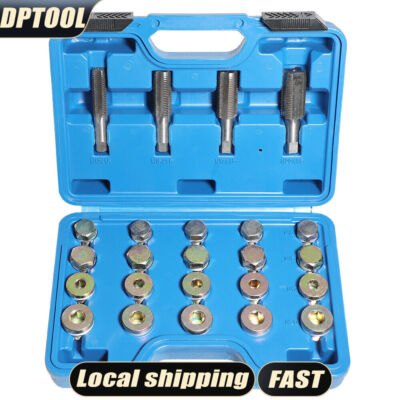 Oil Pan Thread Repair Set 64pc Sump Gearbox Drain Plug Tool Kit M13 ...