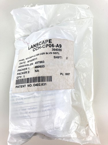 NOS - Corning CCH-CP06-A9 Panel 3 LC Singlemode, Duplex, 6 Fiber OS2 ...