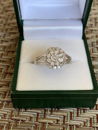 UD SIGNED 925 Sterling Silver Paved Diamond Ring Size 8 | eBay