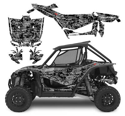 Honda Talon 1000 custom graphics kit UTV wrap digital camo Black Metal ...