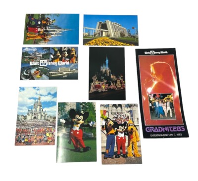 Walt Disney World 1980's Vintage Postcards Lot Of 7 | eBay