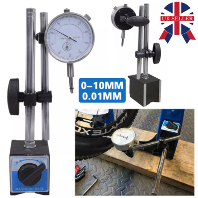 Dial Test Indicator DTI Gauge + Magnetic Base Stand Metric Precision ...