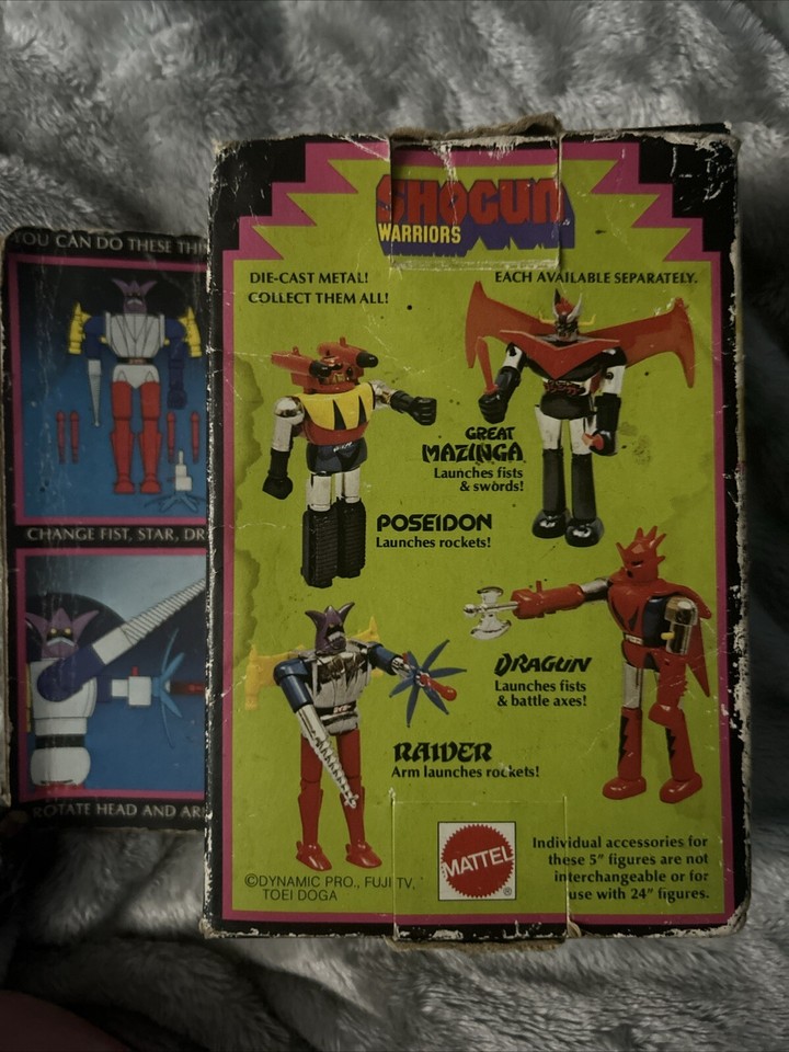 Raider 100% Complete W/ Box Shogun Warriors 1977 Mattel 5" Diecast ...