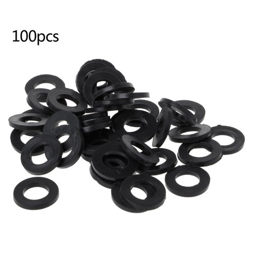 100pcs Flat Rubber O-Ring Seal Hose Gasket Rubber Washer Lot for Faucet ...