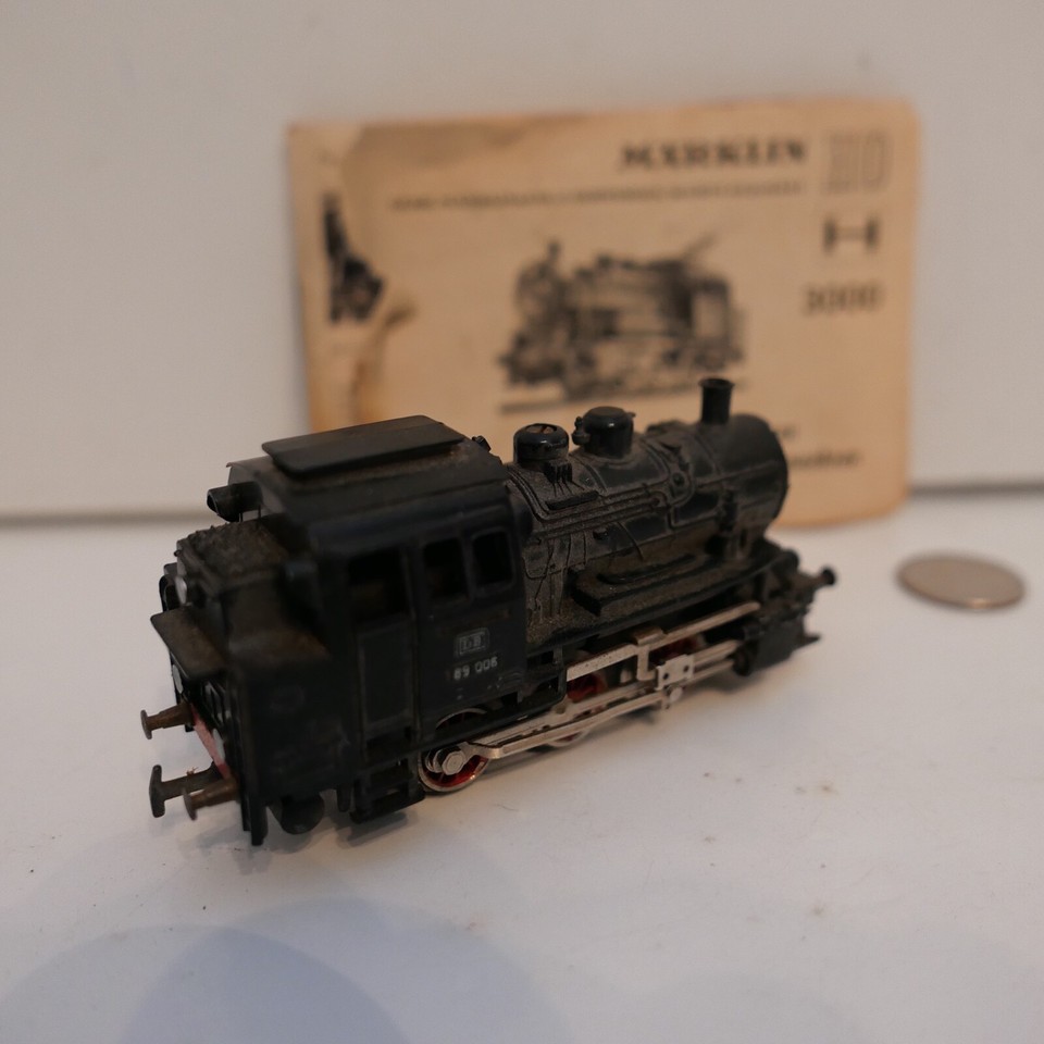 Vintage HO Scale MARKLIN 3000 89006 Train Steam Locomotive w/ Paper ...
