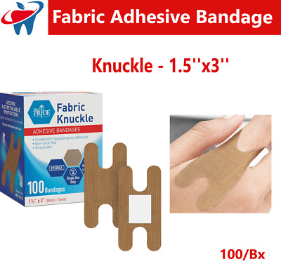 Fabric Bandaid Adhesive Bandages Band-Aid Strip Knuckle 3" Wound ...