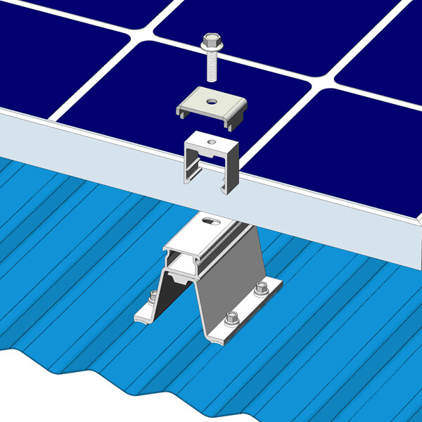 4 or 10 MageBracket CL Rail-less Solar Panel Mounting Kits Corrugated ...