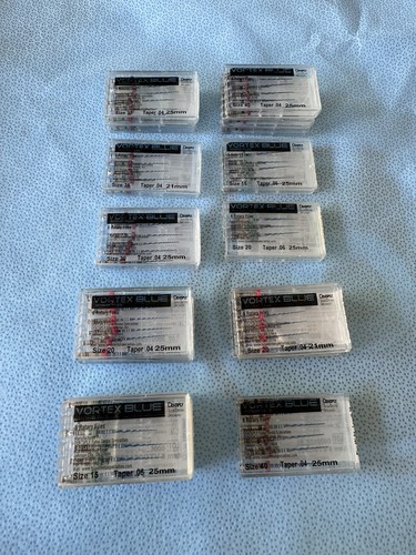 VORTEX BLUE Dental Files Various Sizes Endo Root Canal Rotary Drill ...