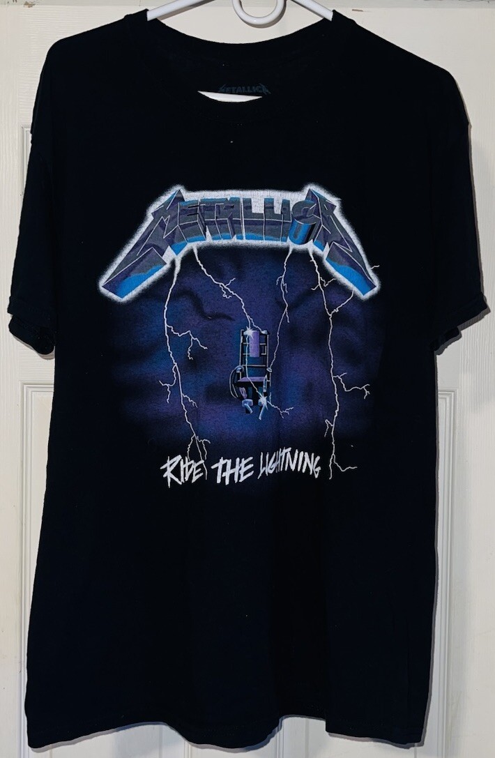 Metallica Ride The Lightning Heavy Metal Band Black T… - Gem
