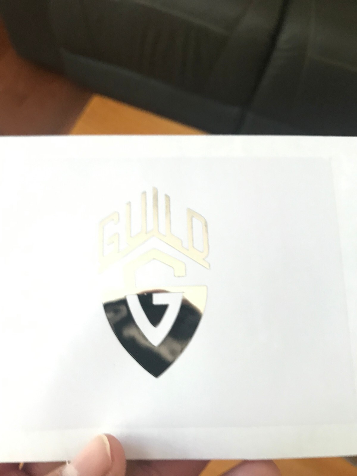 Guild Guitar Decal 3D Metal Chrome headstock Restoration Metal decal ...