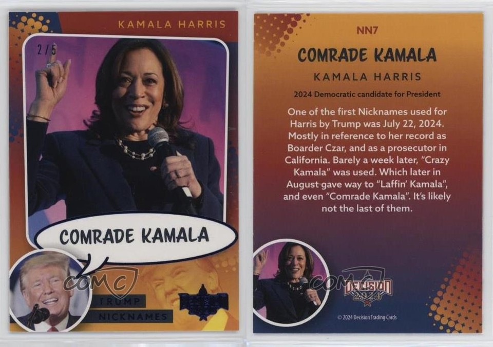 2024 Decision 2024 Nicknames Blue 2/5 Comrade Kamala Kamala Harris #NN7 ...
