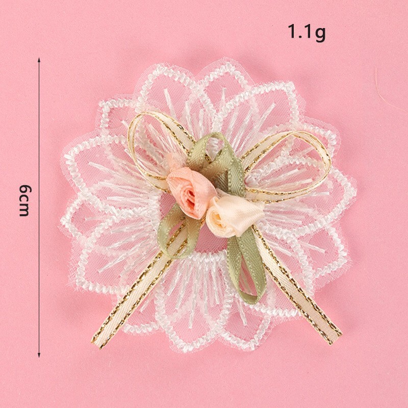 20pcs Cute roses mesh handmade diy accessories clothing decoration ...