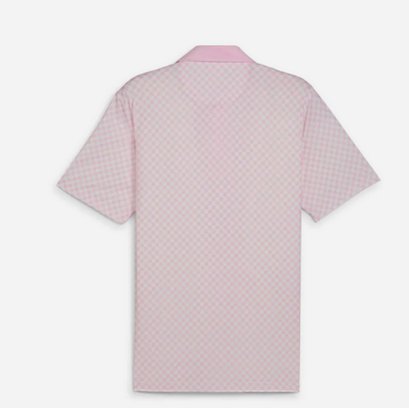 Puma Arnold Palmer MATTR Checkered Golf Polo White Glow / Pale Pink ...