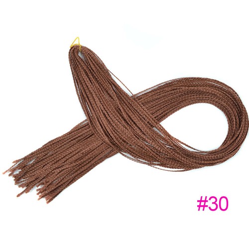 28" Thin Long Box Braids Crochet Braiding Hair Extensions Micro Dreads ...