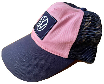 VOLKSWAGEN VW DRIVER GEAR DEALER PINK BLUE BASEBALL CAP HAT NEW NWOT ...