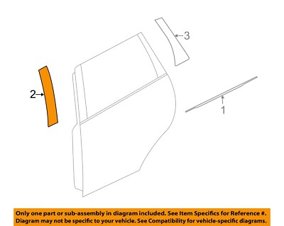 MITSUBISHI OEM 11-24 Outlander Sport Rear Door Exterior Trim-Tape ...