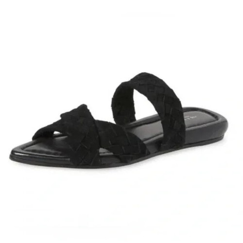RAG & BONE Women Black Suede Braid Slides Sandals Flats Size 37.5 Size ...