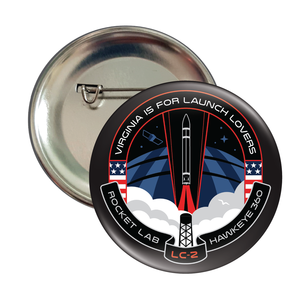 Rocket Lab Mission Patch Button Badge 58mm (2.25") Virginia Is For ...