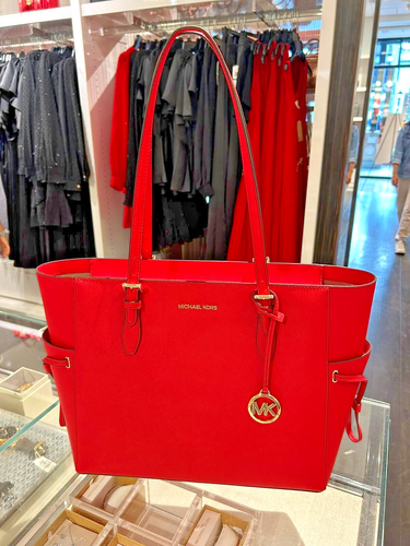 Michael Kors Womens Large Leather Drawstring Travel Tote Shoulder Bag ...