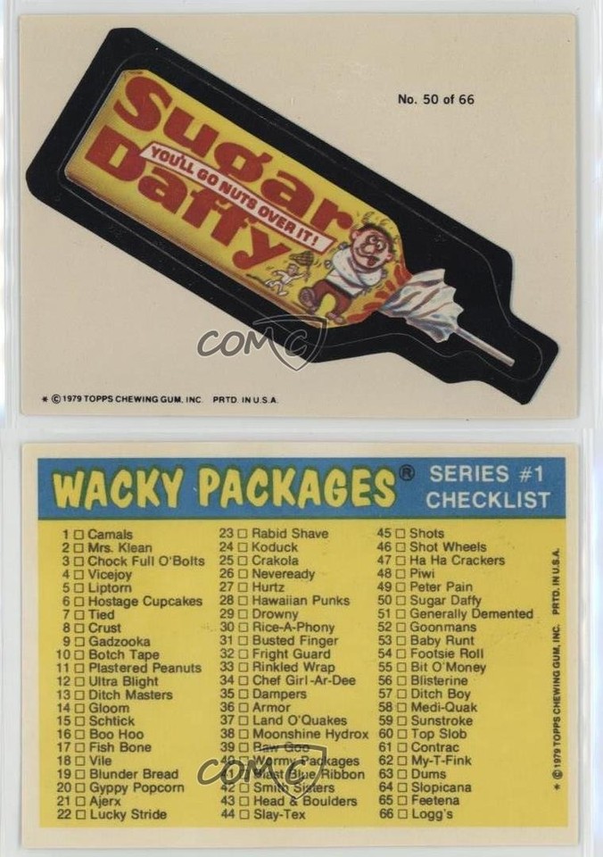 1979 Topps Wacky Packages Rerun Series 1 Sugar Daffy (One Star) #50 ...