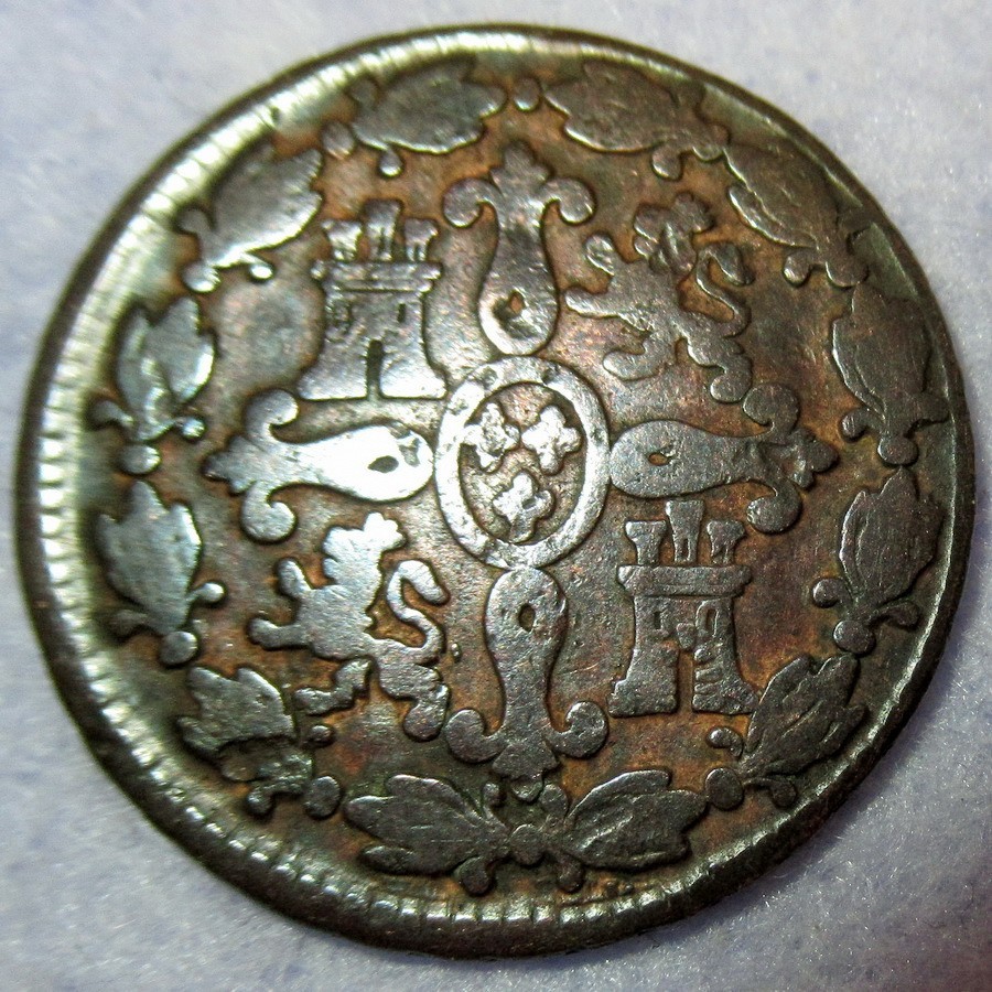 Independence Date 1776 Spanish Colonial 4 MARAVEDÍS Copper, King Carlos ...