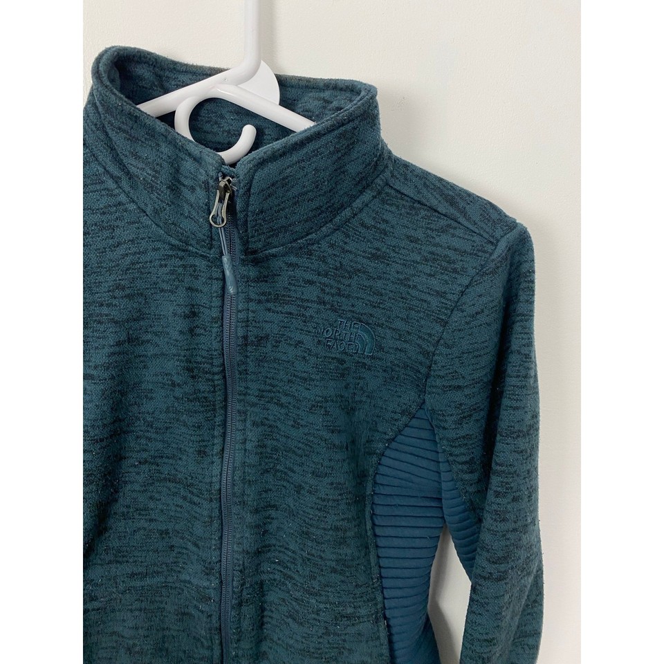 Women The North Face Indie 2 fleece blue zip-up jacket coat, XS | eBay