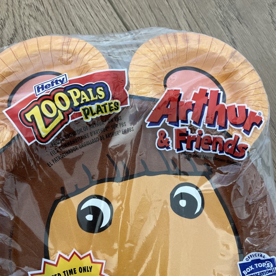 RARE Zoo Pals Plates - Arthur & Friends - DW -Hefty Zoopals 2000s ...