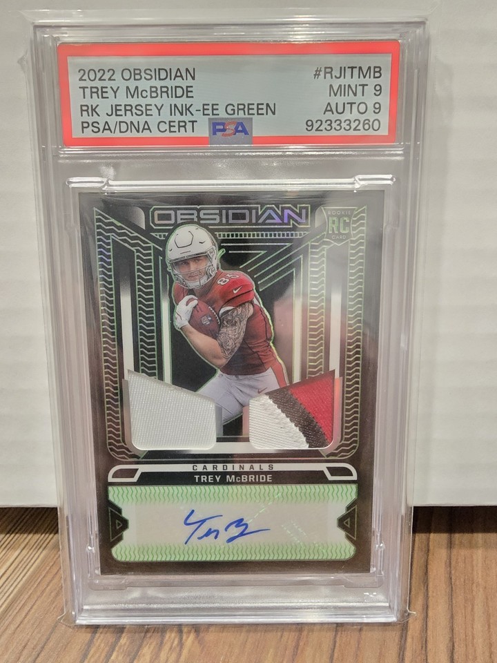 4 Card PSA 9 NFL Autograph Lot. #'d Trey McBride, Hines Ward, Kenneth ...