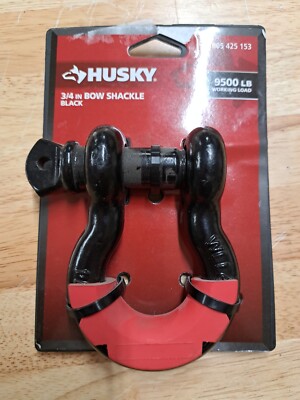 Husky 54537 9500Lb Zinc Coated 3/4" Bow Shackle Offroad D Ring - Lot of ...