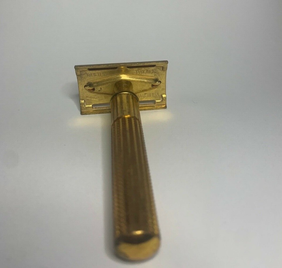 Vintage Gillette REGUS Gold Tone Brass Plated | eBay