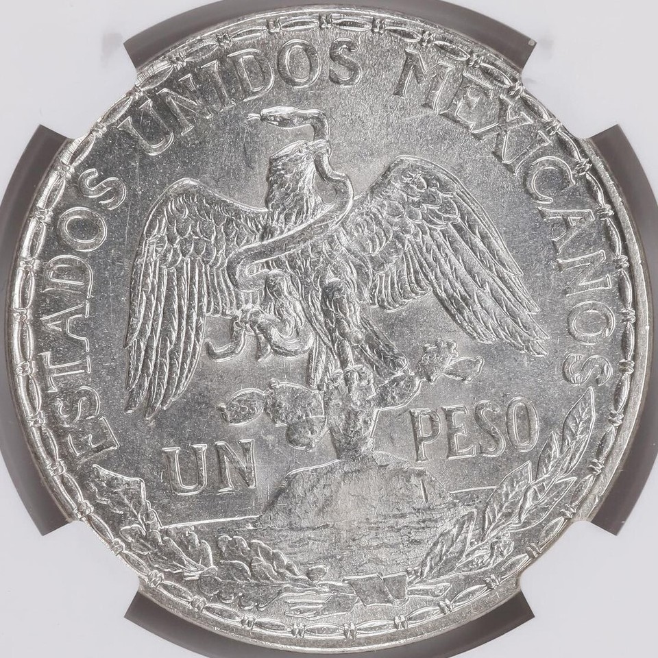 Mexico: Estados Unidos 1913 "Caballito" Peso NGC MS-63. An impressive ...