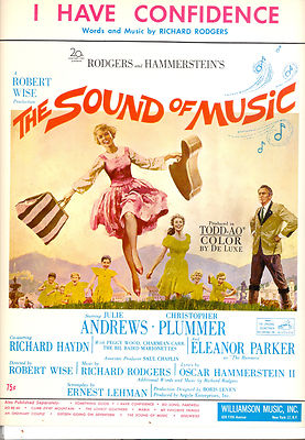 SOUND OF MUSIC Sheet Music "I Have Confidence" Julie Andrews ...