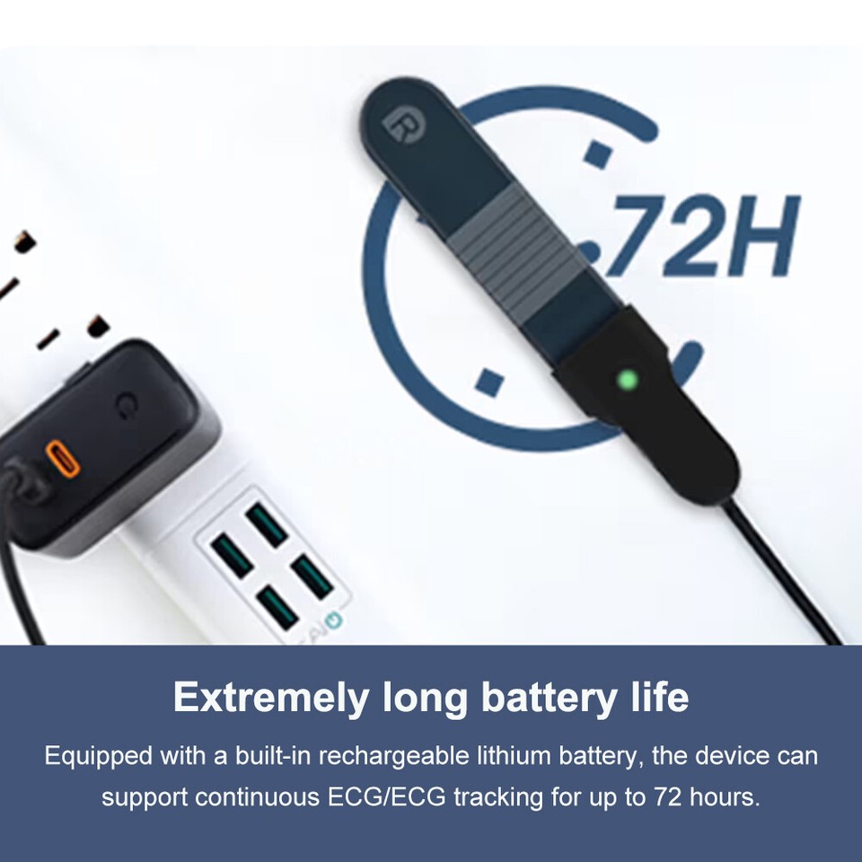 24h Holter Monitor ECG Recording Detailed Reports by AI Analysis US ...