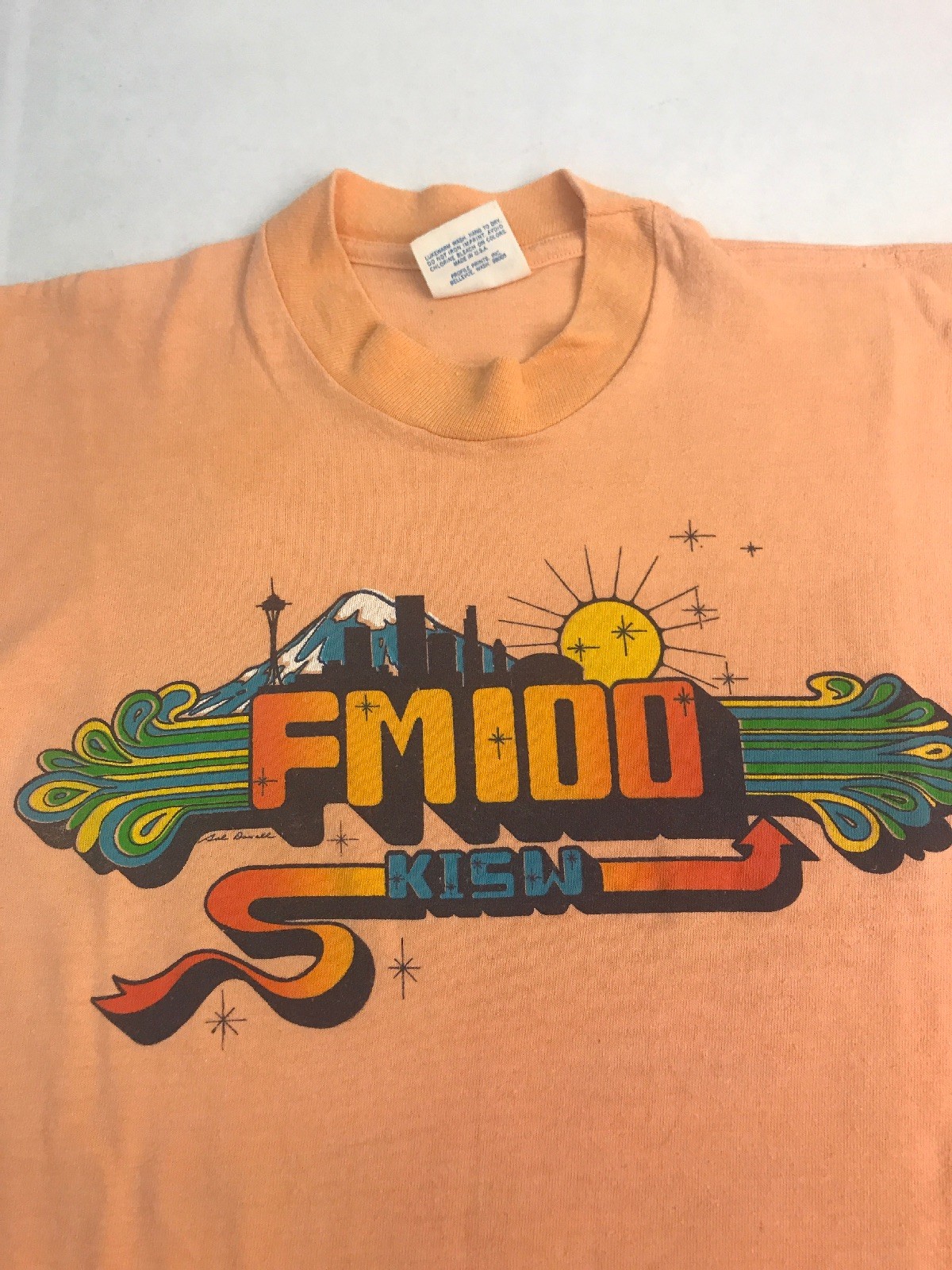 Vintage 1970s KISW Rock Radio T-Shirt Size S Seattle Washington | eBay