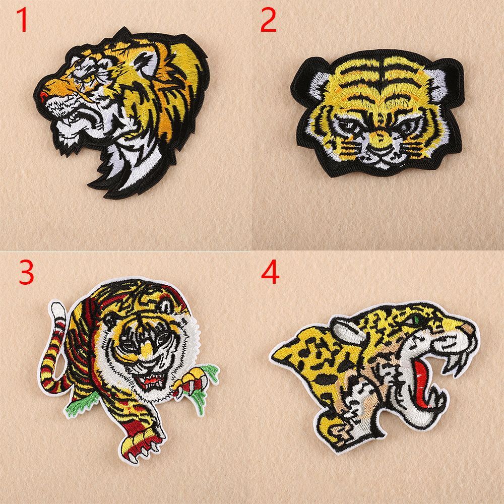 for Clothes Applique Tiger Head Patch Kids Stickers Iron on Animal Patches | eBay