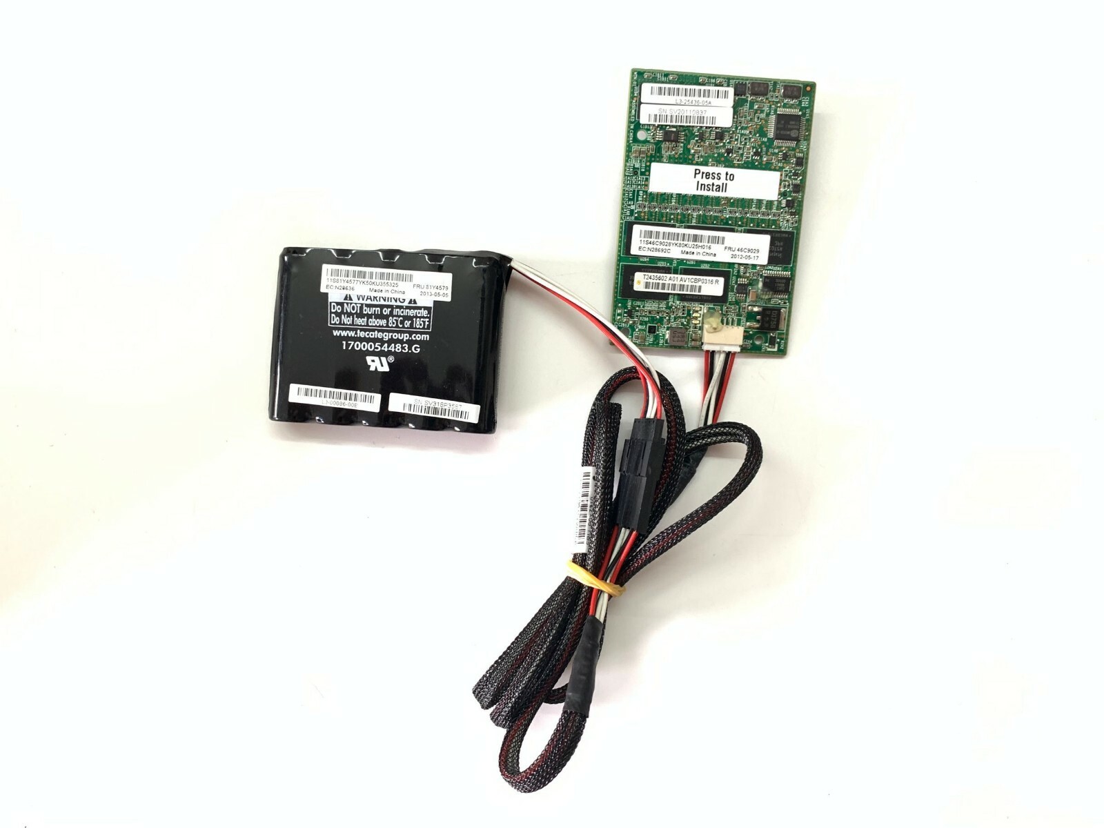 IBM ServeRAID M5100/M5110 Series 1GB Flash RAID 5 46C9029 & Battery ...