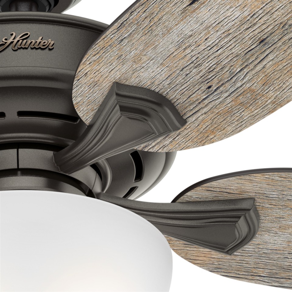 Hunter Fan 54 inch Casual Noble Bronze Indoor Ceiling Fan with Light ...