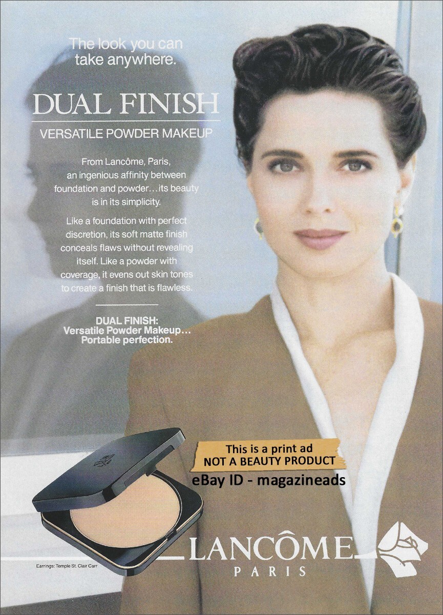 vintage LANCOME Cosmetics 1-Page PRINT AD 1994 ISABELLA ROSSELLINI ...